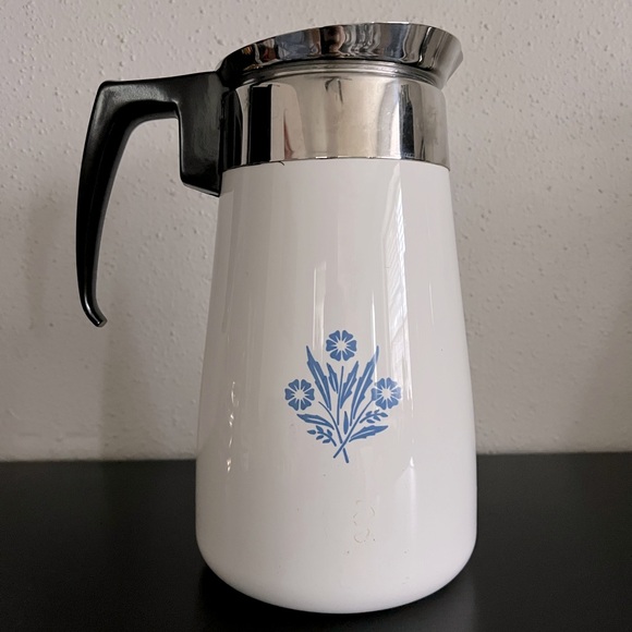 Corningware | Kitchen | Corning Ware Cornflower Vintage Coffee Pot 9 ...